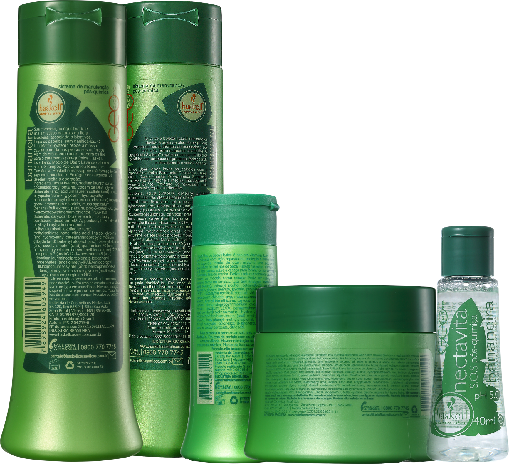 Kit Haskell Bananeira Completo | Beleza na Web